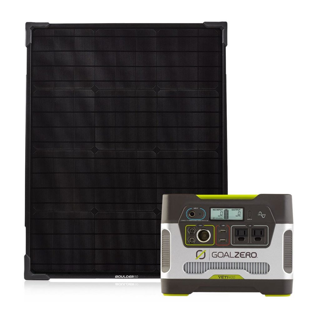Goal Zero Yeti 400 Portable Power Station + Boulder 50 Solar Panel Kit ...